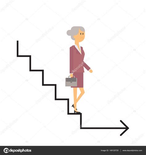Por La Escalera Corporativa El Fin Del Negocio Una Anciana Mujer De