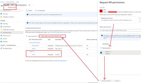 C Azure B C Authentication Angular Net Core Web API Neither Scope Or Roles Claim Was