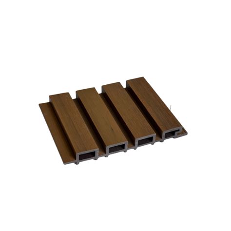 Pe Co Extruded Slatted Cladding Sheet Eco Wood Enhancing Outdoor