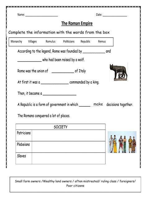 Roman Empire Activity Live Worksheets Worksheets Library