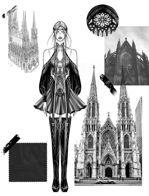 Artstation Gothic Architecture Inspired Collection Fashion Design