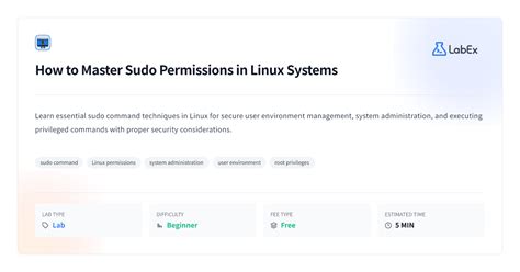 How To Master Sudo Permissions In Linux Systems Labex