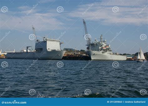 Rfa Argus A135 And Hmas Choules L100 In Falmouth Docks Falmouth