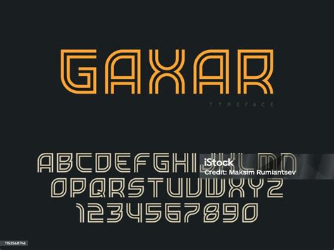 라틴어 대문자 알파벳 문자와 숫자입니다 추상 선형 글꼴입니다 벡터 일러스트 가장자리에 대한 스톡 벡터 아트 및 기타 이미지 가장자리 검은색 기하 도형 Istock