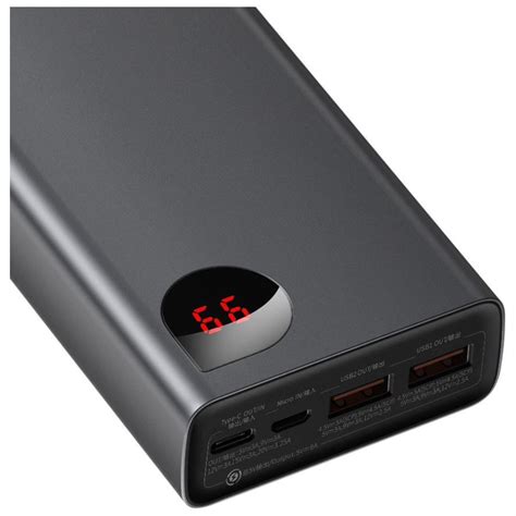 Baseus Adaman Metal Power Banka s digitálním displejem QC PD 20000mAh