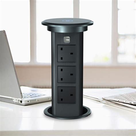 Motorised Pop Up Socket With Bluetooth Speaker And Wireless Charging