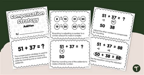 Compensation Strategy Addition Mini Book Teach Starter