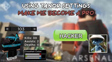 Getting 30 Streaks 0 Death Using Tanqr Settings Roblox Robloxarsenal
