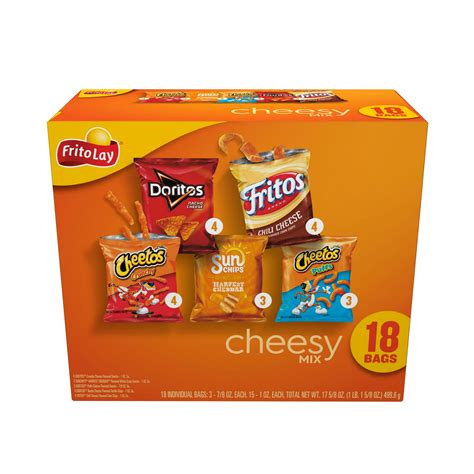 Frito Lay Cheesy Snack Chips Variety Pack 18 Count Multipack Itfresh