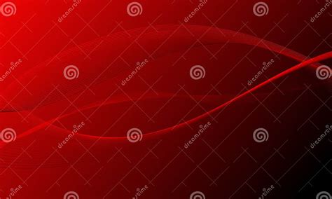 Red Business Lines Wave Curves With Smooth Gradient Abstract Background Stock Vector