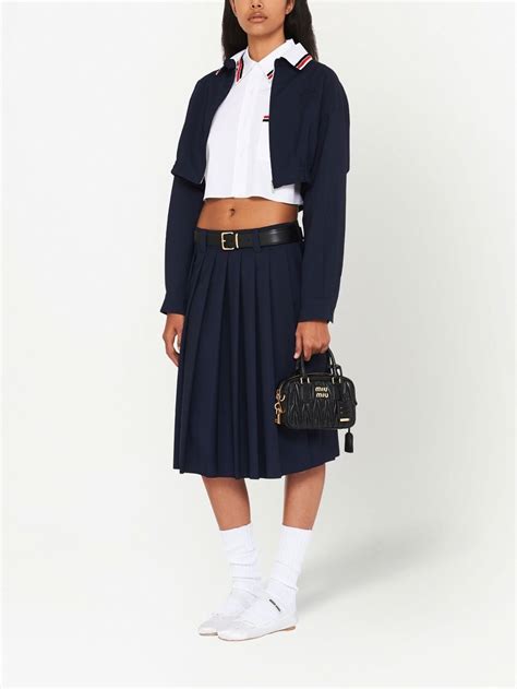 Miu Miu Matelassé logo plaque Tote Bag Black FARFETCH