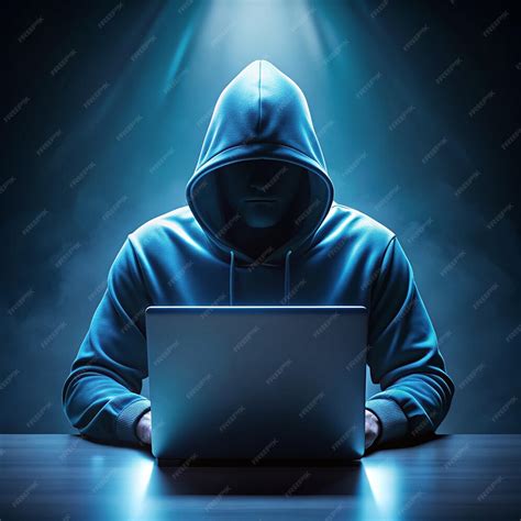 In The Shadows Realistic Hacker Computer Composition Premium Ai