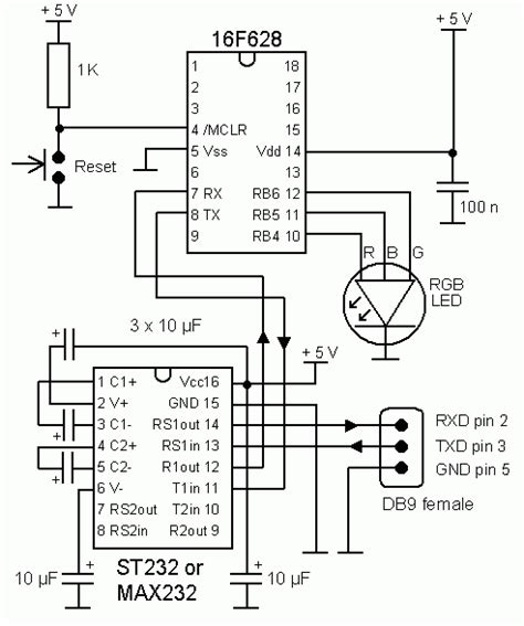 Computer Controlled Programmable RGB LED Driver PIC F PWM Electronics Projects Circuits