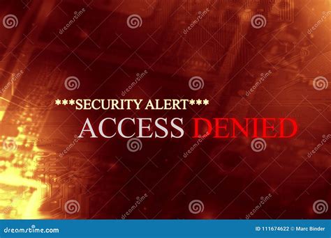 `access Denied` At Computer System Screen Stock Illustration Illustration Of Code Open 111674622