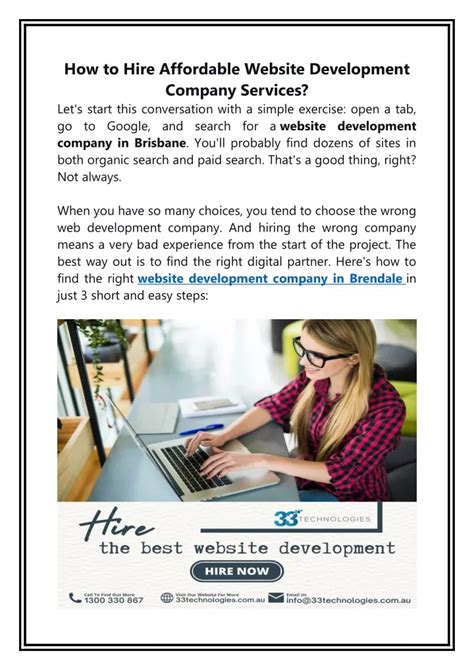ppt how to hire affordable website development company services