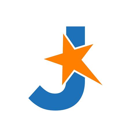 Letter J Star Logo Vector Template Minimal Star Symbol 17681218 Vector