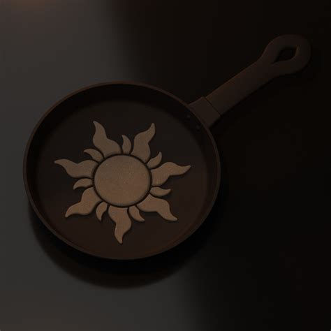 Rapunzel Cast Iron Frying Pan 3d Model 3d Printable Cgtrader