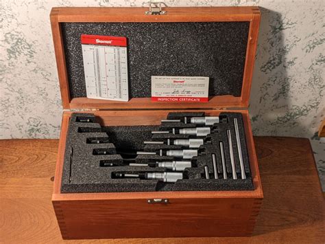 Starrett 0 6 Inch Micrometer Set No 436xfl And 436xrl Carbide Faces Please Read Ebay