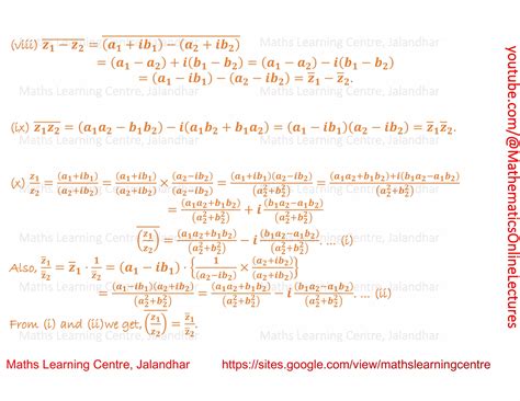 Class 11 Chapter 5 Complex Numbers And Quadratic Equations Modulus And Conjugate Lecture 2 Pdf