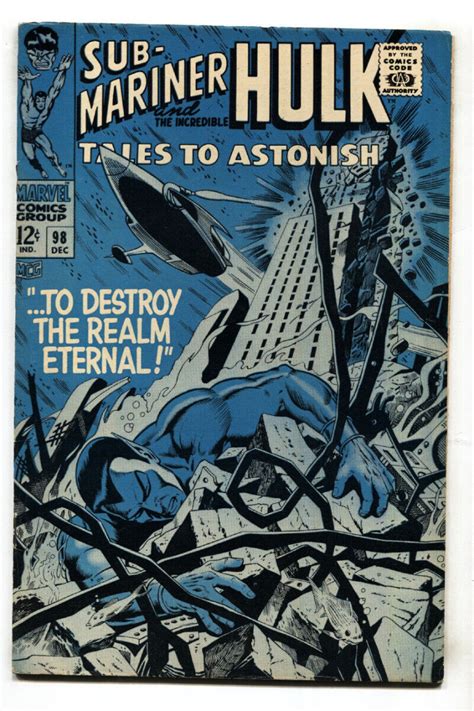 TALES TO ASTONISH 98 Comic Book SUB MARINER HULK MARVEL Fn Vf Comic