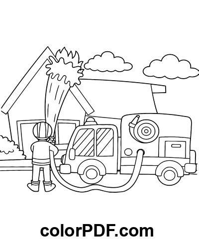 Blippi And The Fire Truck Coloring Pages And Books In Pdf