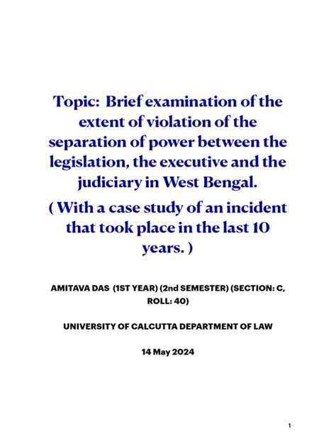 Political Science Assignment Pdf Separation Of Powers Political Law