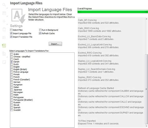 Import Language Files