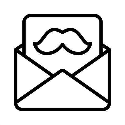 Happy Fathers Day Letter Simple Line Icon Symbol 41305260 Vector Art At