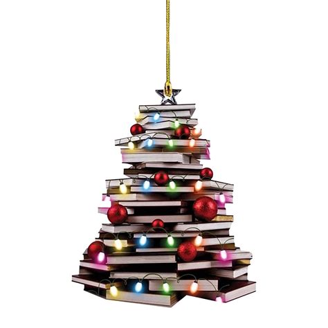 Nrmvnmi Christmas Ornament Tree Decoration Gift For Librarian Book
