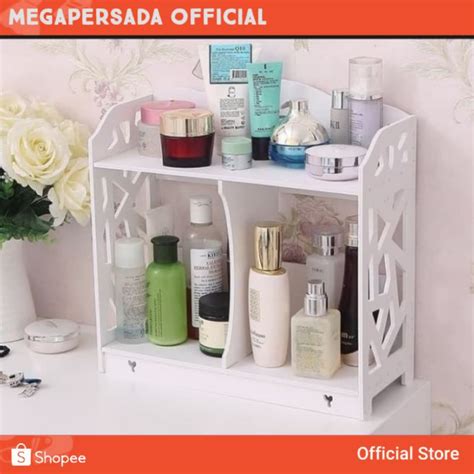 Jual Rak Kosmetik Skincare Mutifungsi Bisa Di Dinding Dan Meja Shopee Indonesia