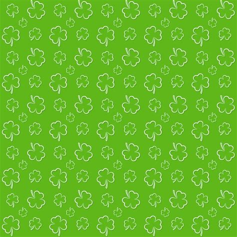 Premium Vector St Patricks Day Seamless Pattern With Clover Leaf