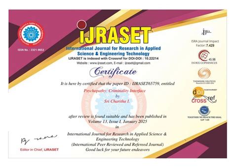 Research Publication Gratitude Academicjourney Ijraset Sri