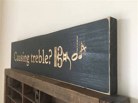 Causing Treble Whimsical Wooden Music Signs For Music Etsy