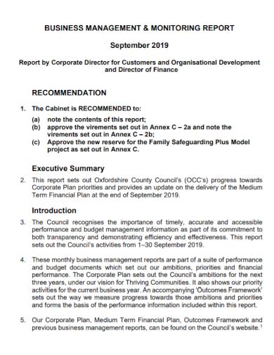 Free 10 Business Recommendation Report Samples In Pdf Doc