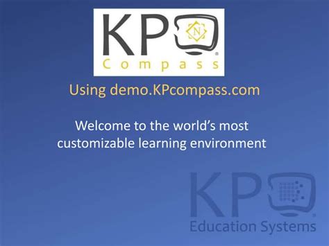 Kp Compass Demo Instructions Pptx