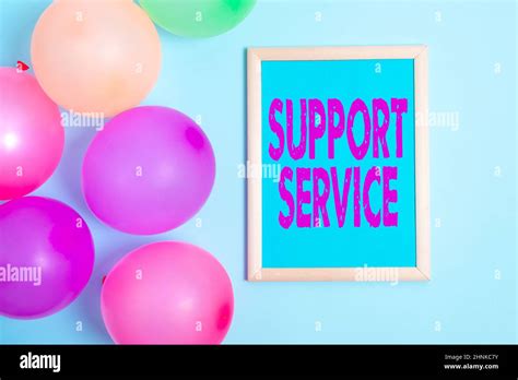 Writing Displaying Text Support Service Business Idea Activity For Execution Of A Product Or