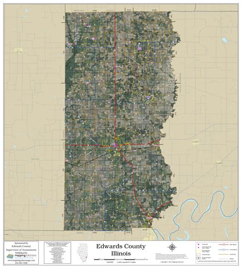 Edwards County Illinois 2022 Aerial Wall Map Mapping Solutions