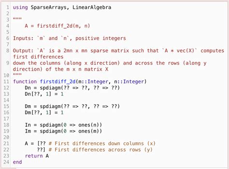 Solved Using Sparsearrays Linearalgebra Atext
