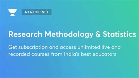Research Methodology And Statistics Nta Ugc Net And Set Exams Unacademy