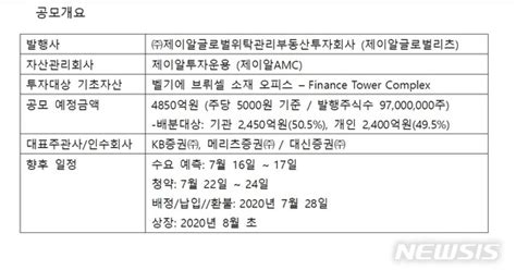 제이알글로벌리츠 22일 청약시작소액투자자 우선 배정