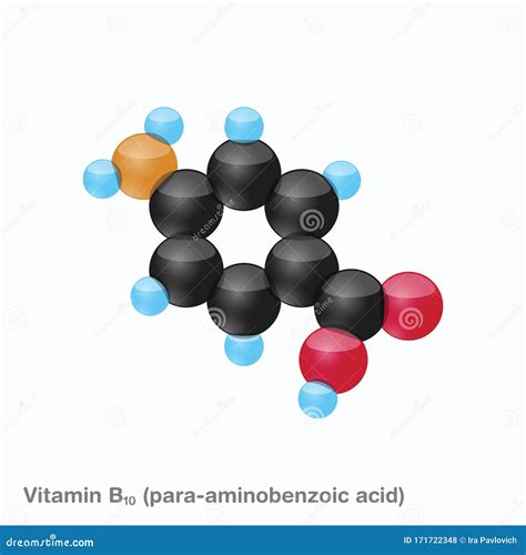 Vitamin B10 4 Aminobenzoic Acid Molecular Chemical Formula