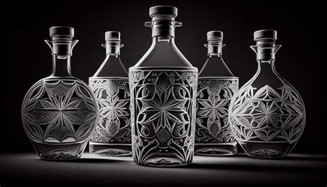 Premium Photo An Elegant Wine Bottle With Ornate Design Generated By Ai
