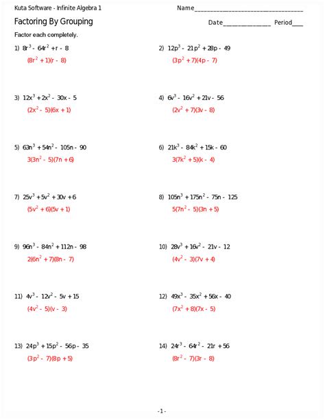 Quadratic Practice Problems With Answers