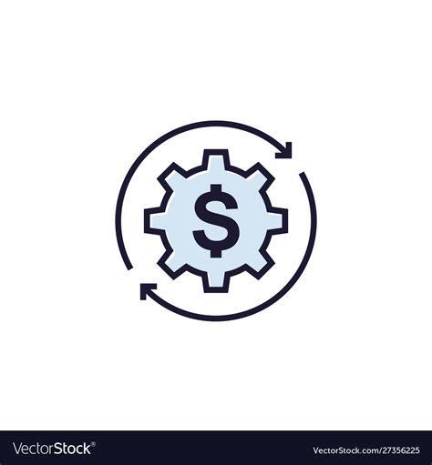 Cost Optimization Icon On White Royalty Free Vector Image