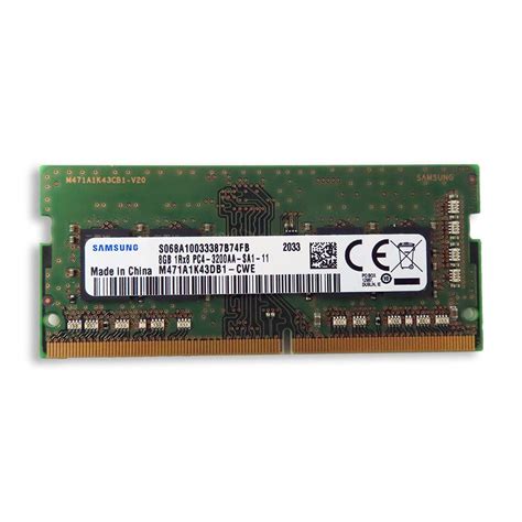 8gb Pc4 25600 3200aa 1rx8 Ddr4 260pin Sodimm M471a1k43db1 Cwe Tekeurope