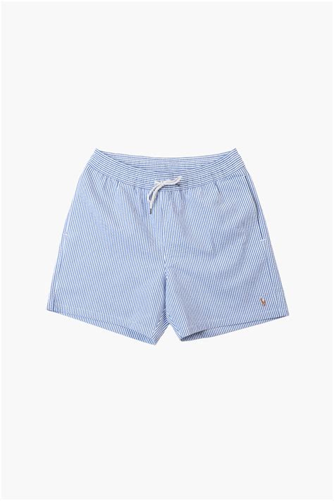 Polo Ralph Lauren Traveler Swim Short Seersucker Blue GRADUATE EN