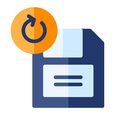 Isolated Backup Symbol In Flat Icon On White Background Floppy Disk