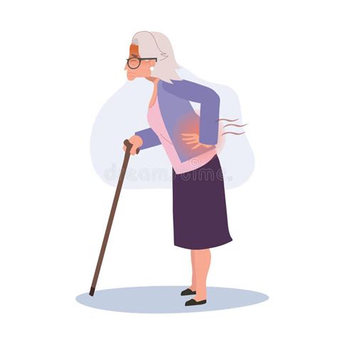 Elderly Woman Back Pain Stock Illustrations 146 Elderly Woman Back