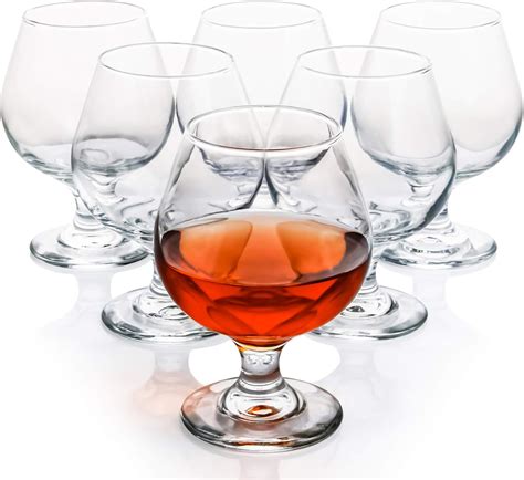 Brandy Snifters Glass Set Of 6 12 Oz Classic Stemmed