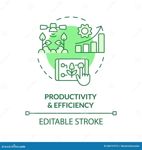 Productivity And Efficiency Green Concept Icon Stock Illustration Illustration Of Aesthetic